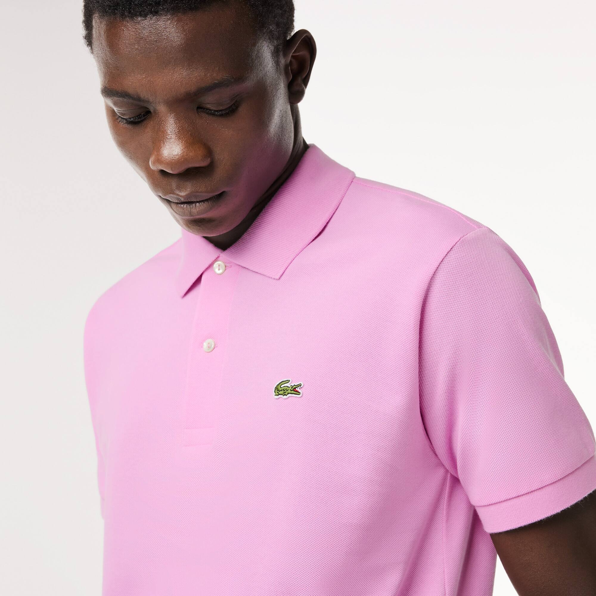 Lacoste polo rosa store